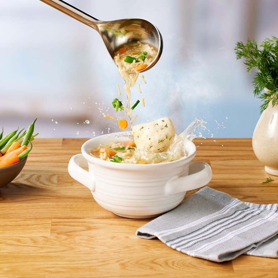 Surprise Twist Turkey Veggie Dumpling Soup Recipe from H-E-B